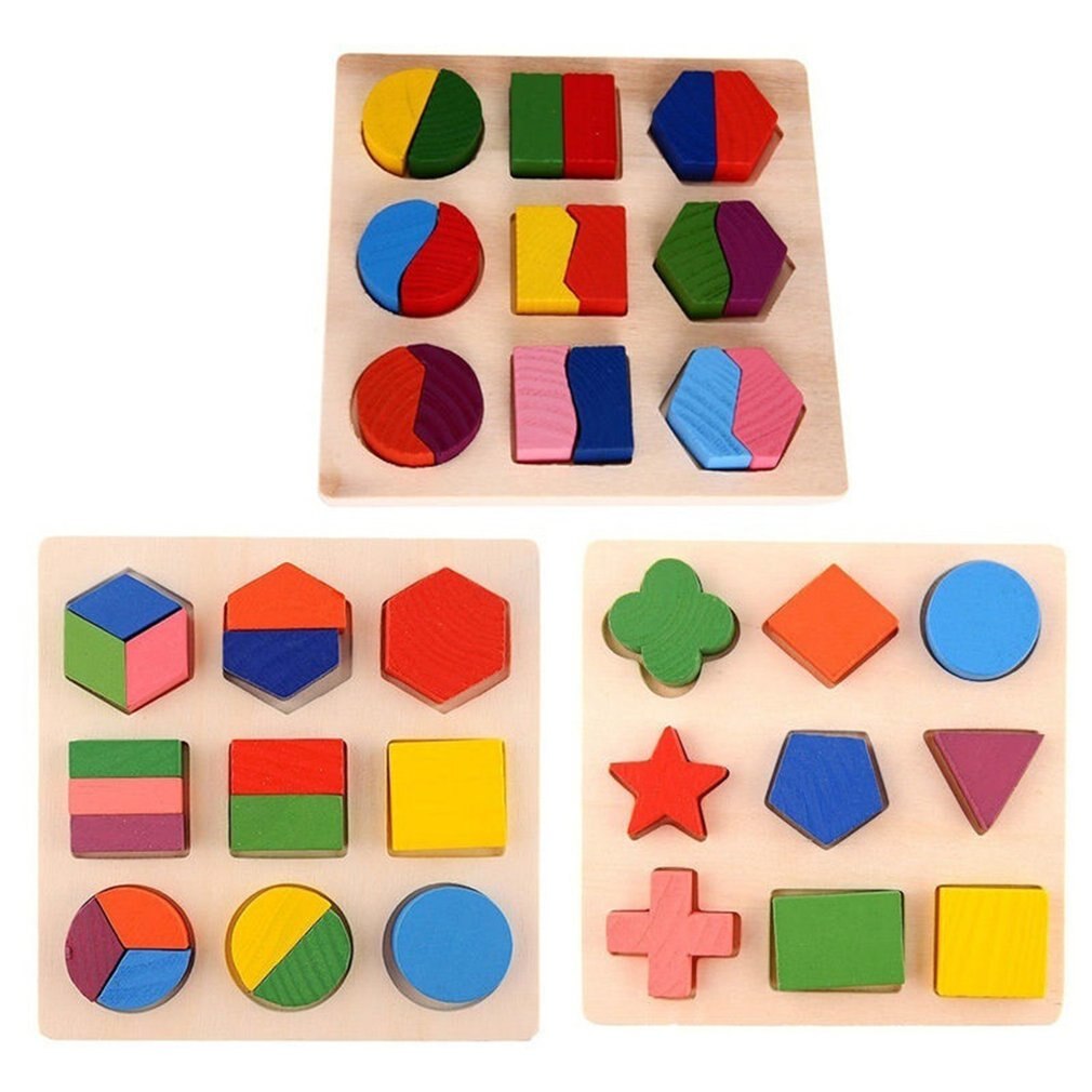 Children Baby Wooden Geometry Block Puzzles Kids C... – Grandado