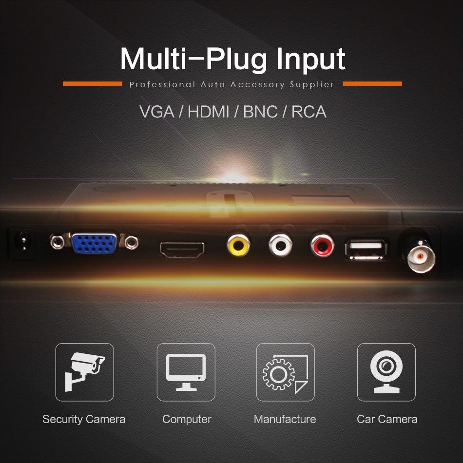 8 Inch TFT-LCD Multi Plug Monitor Hdmi Vga Bnc Rca... – Grandado