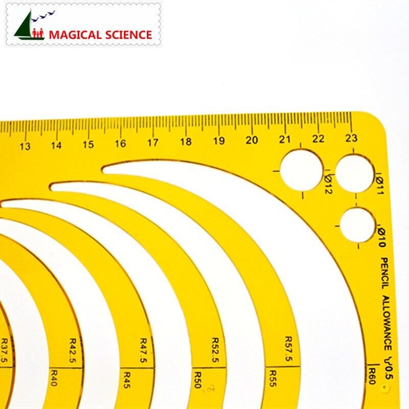 Radius template Semicircle drawing ruler plastic j... – Vicedeal