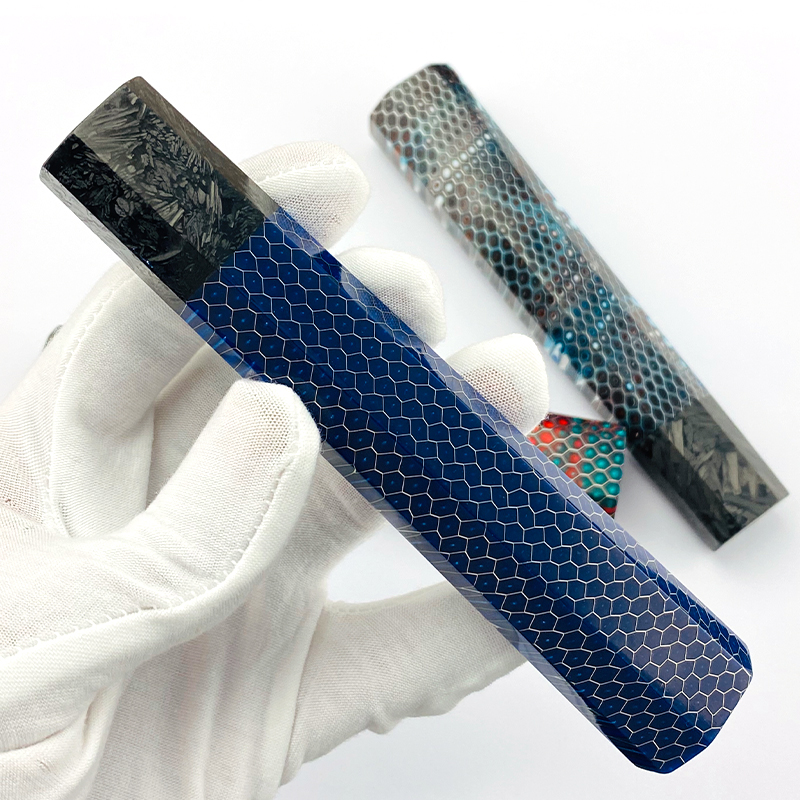 1pc Carbon Fiber + C-Tek Resin Octagonal Knife Han... – Grandado
