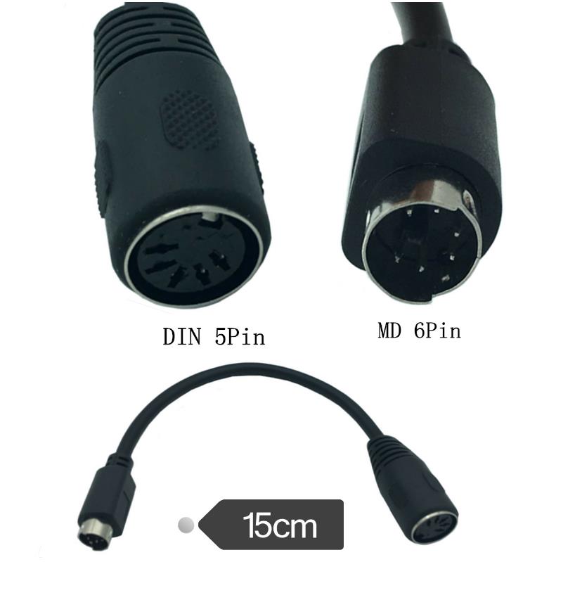 15Cm 6-Pin Mini-Din (Ps/2) mannelijke Din 5-Pin Vr... – Vicedeal