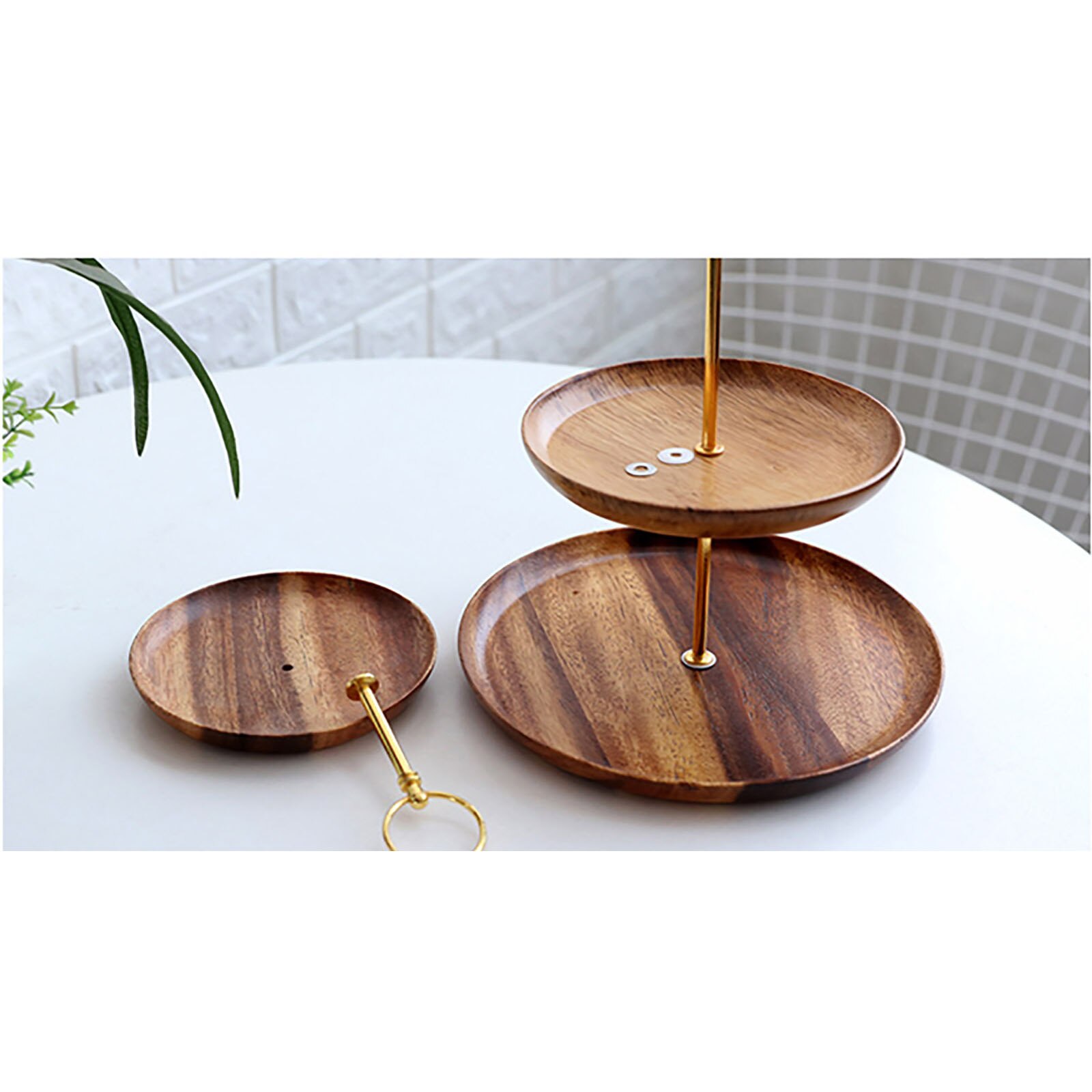 Fruit Snack Bar Dessert Platter Tray Plate Acacia ... – Grandado