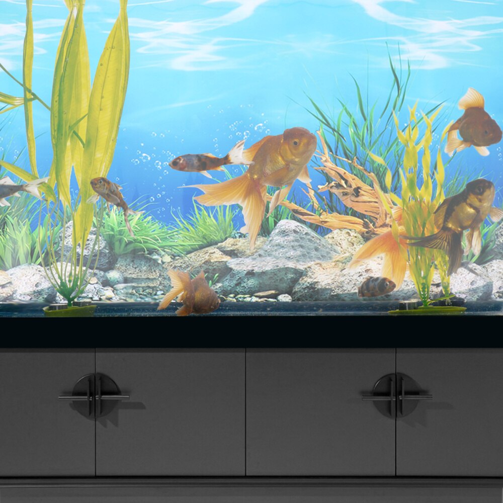 POPETPOP Aquarium Fish Tank Background Sticker 3D ... – Vicedeal
