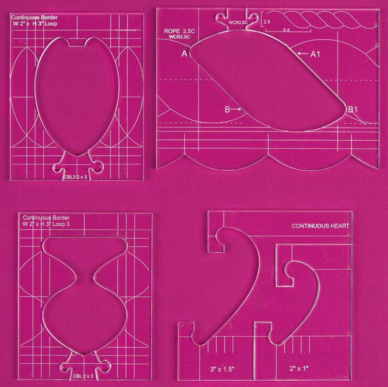 ruler border sampler template set for sewing machi... – Grandado