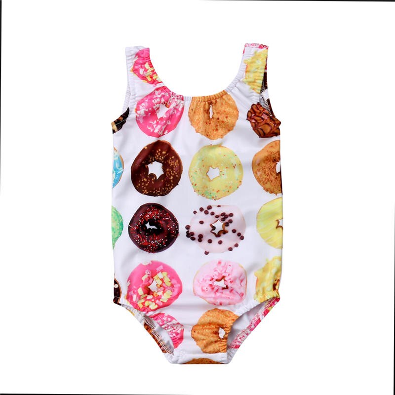Baby Meisje Badpak Peuter Kids Badmode Donut Print... – Grandado