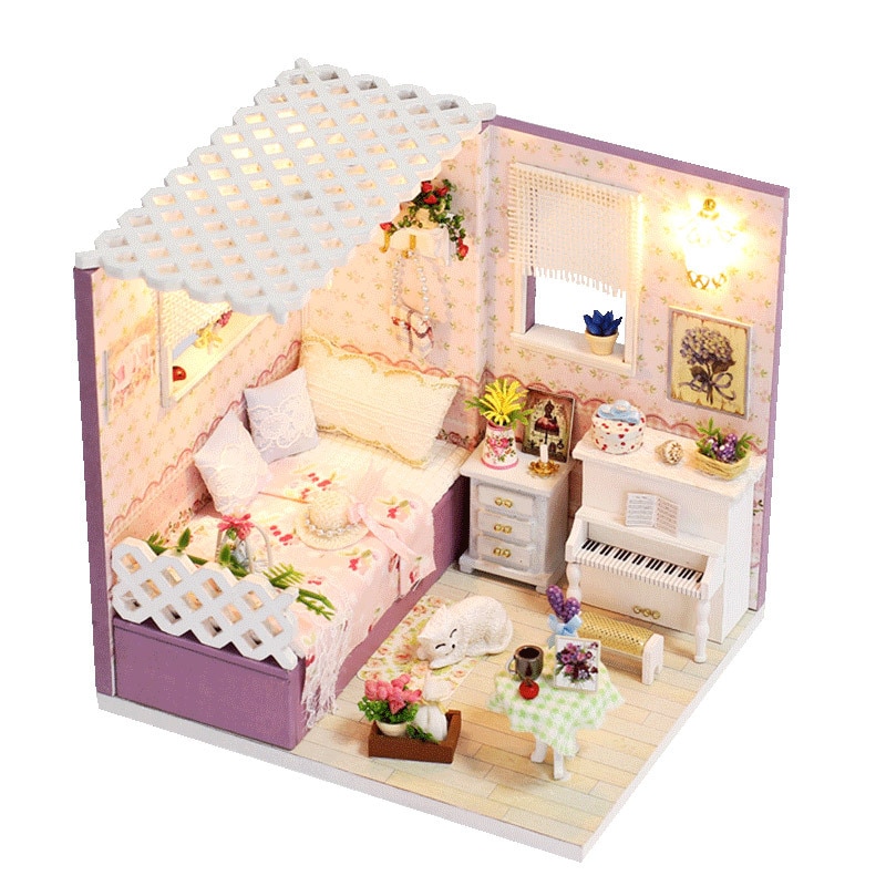 DIY Hut Handmade Mini Assembled Model Villa Small ... – Vicedeal