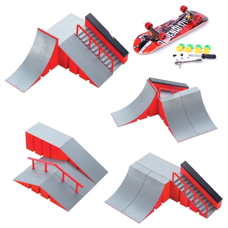 Finger Skate Park Kit Ramp Parts with 1 Finger Ska... – Grandado
