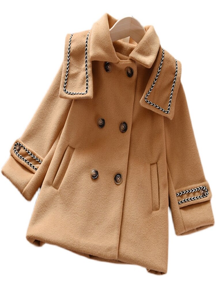 Girls woolen coatautumn and winter baby thickened ... – Vicedeal