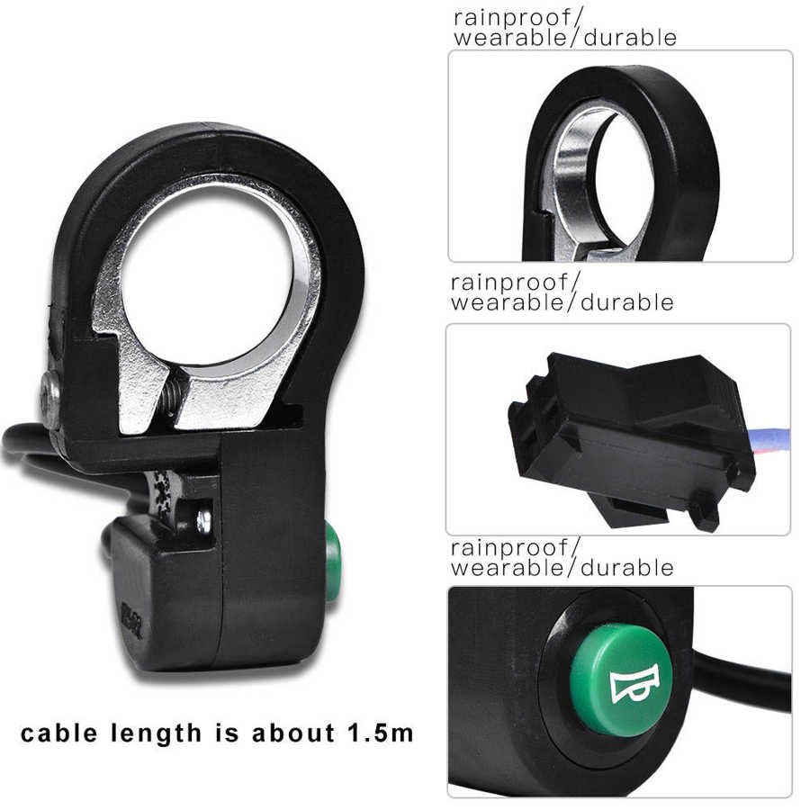 Waterproof 1.5m Cable Electric Bicycle Horn Button... – Vicedeal