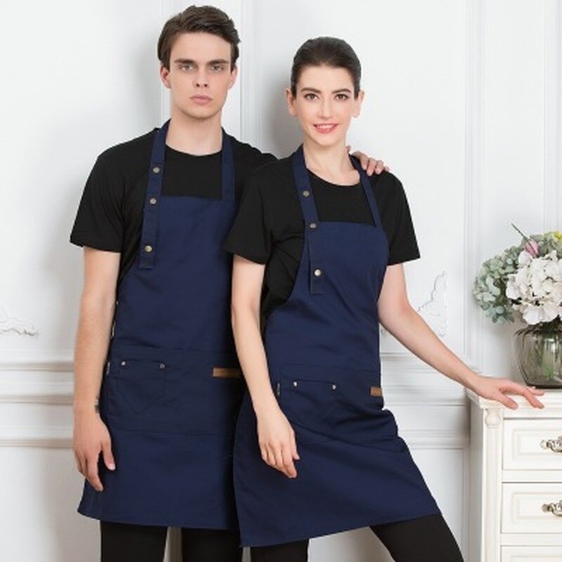 Pure Color Cooking Kitchen Apron Work Aprons Woman... – Vicedeal