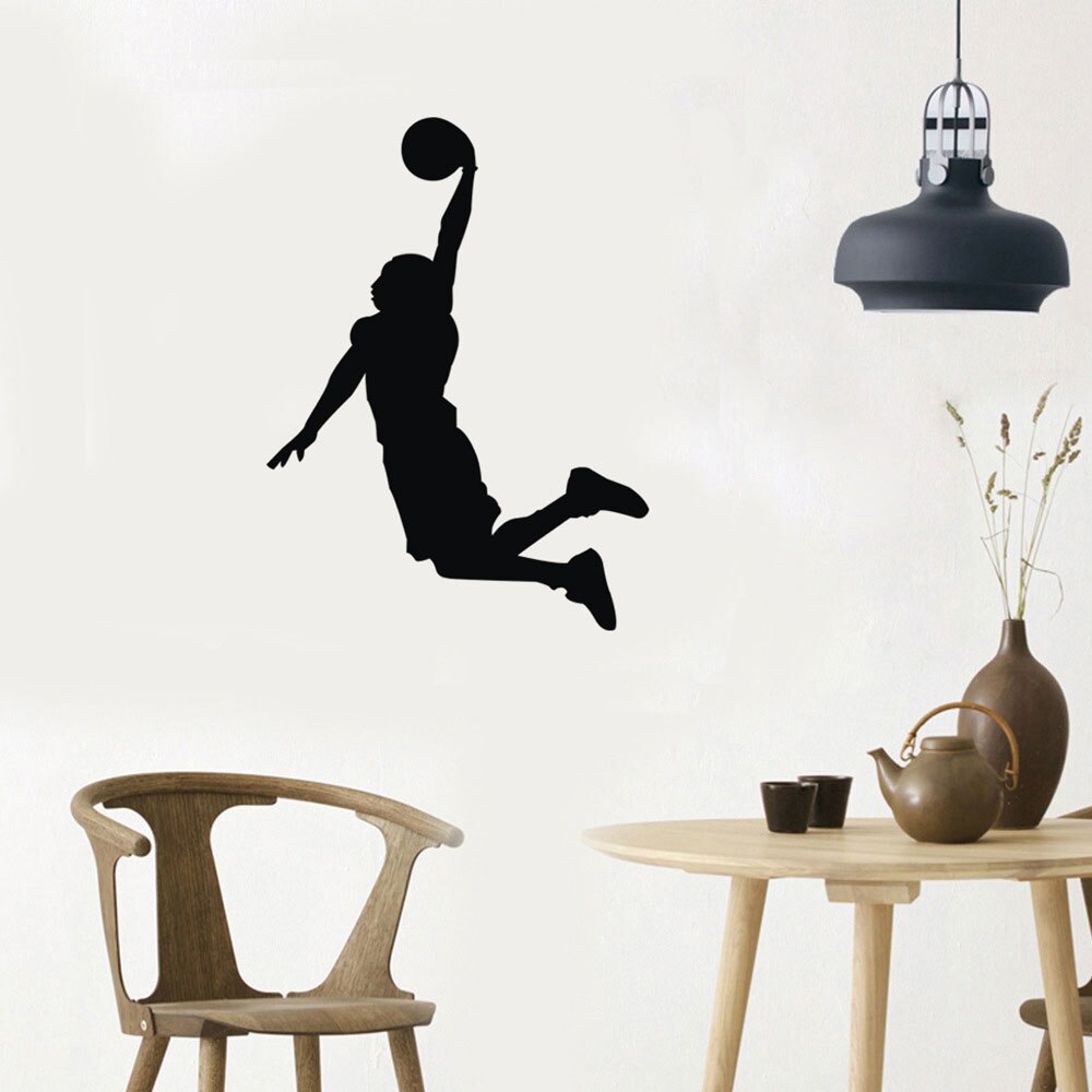 Sport Dunk action Wall Sticker living room study k... – Grandado