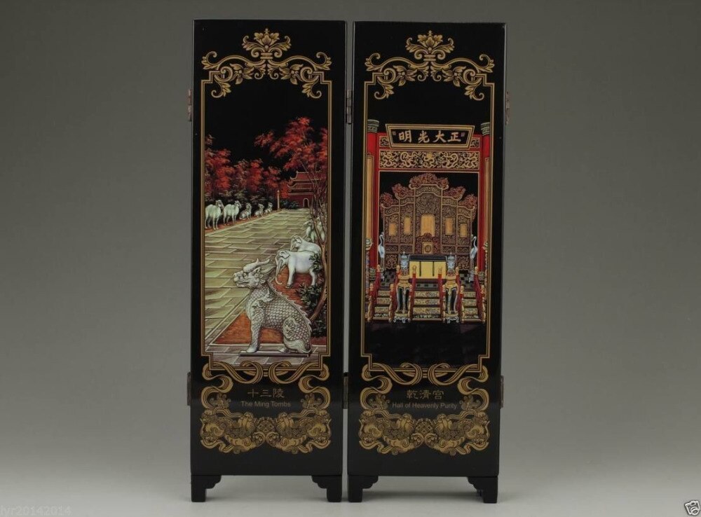 CHINESE OLD LACQUER HANDWORK PAINTING BEIJING SCEN... – Grandado