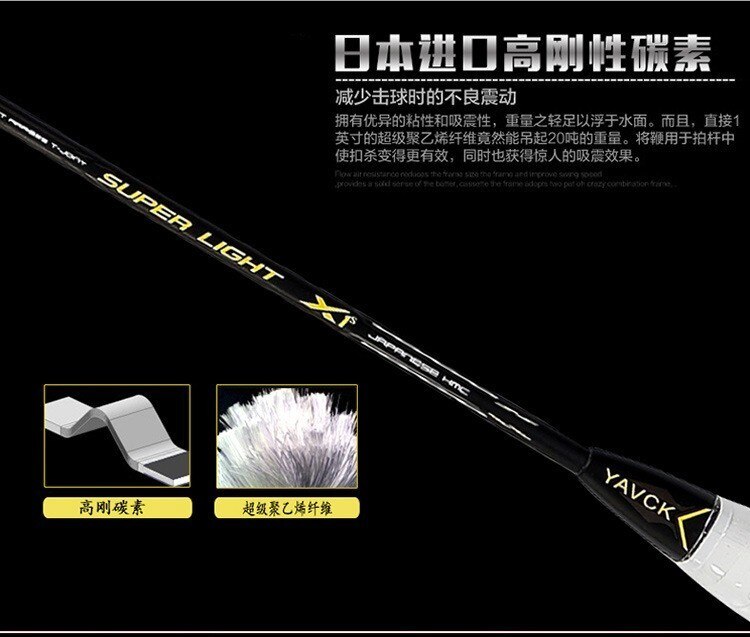 Badminton Racket Full Carbon 4U Ultra Light Single... – Grandado