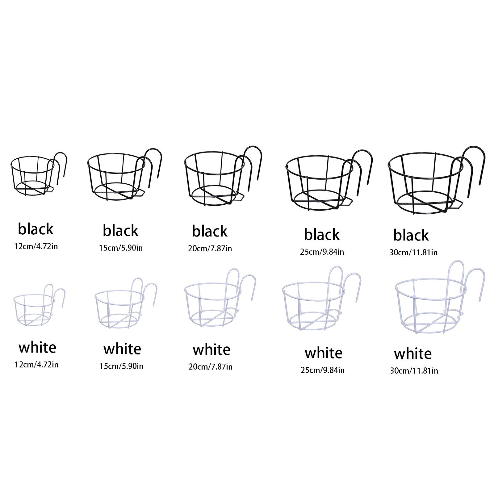 Hanging Plant Iron Racks Flowerpot Basket Round Ba... – Grandado