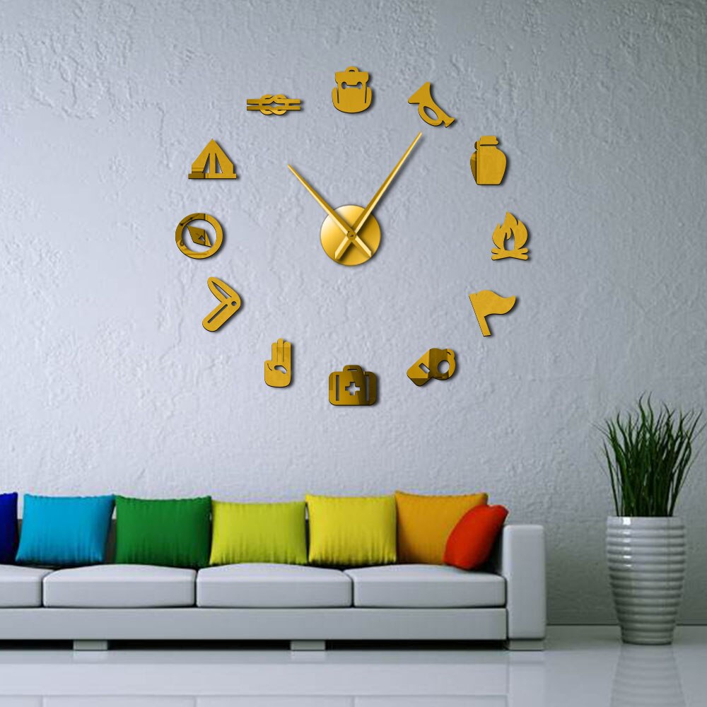 Camping Scouting DIY Giant Wall Clock Junior Kids ... – Grandado