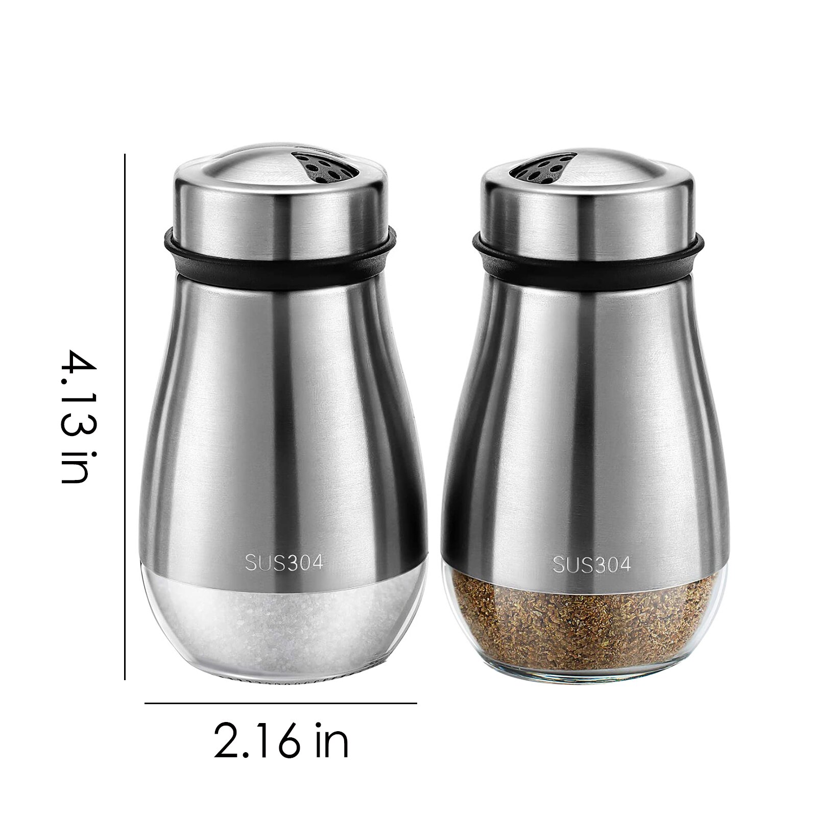 2pcs Salt Pepper Shakers Set With Adjustable Pour ... – Grandado