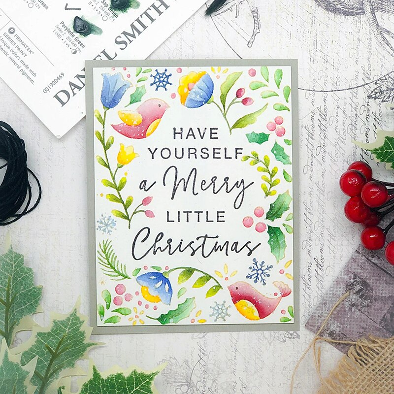 Panalisacraft Kerst Bloem Sentiment Achtergrond Ka... – Vicedeal