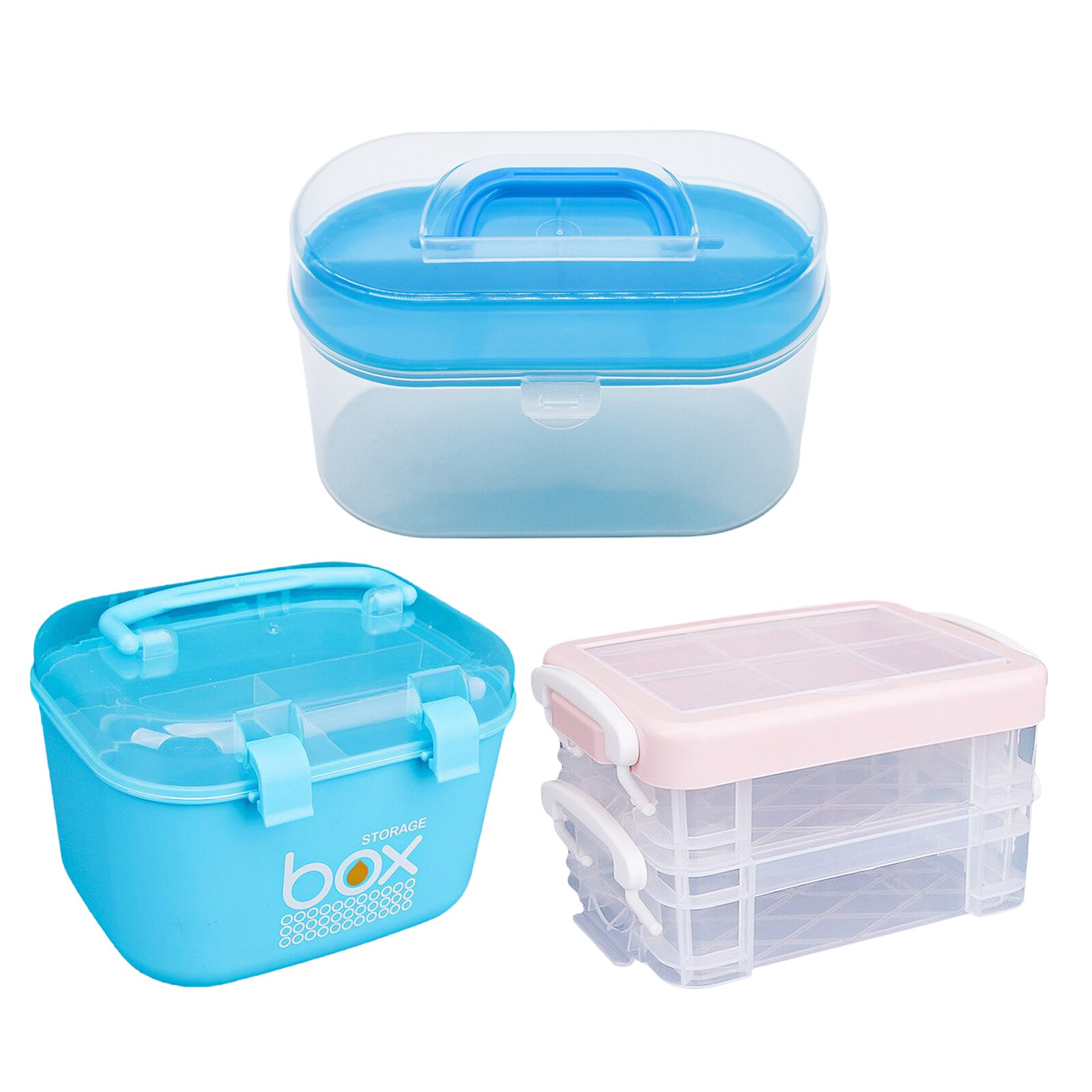 Plastic Storage Bin with Lid, Medicine Box Lockabl... – Grandado