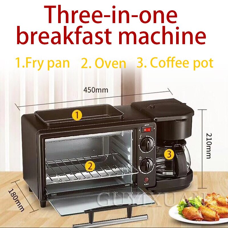 Three-in-one electric multi-function home breakfas... – Grandado