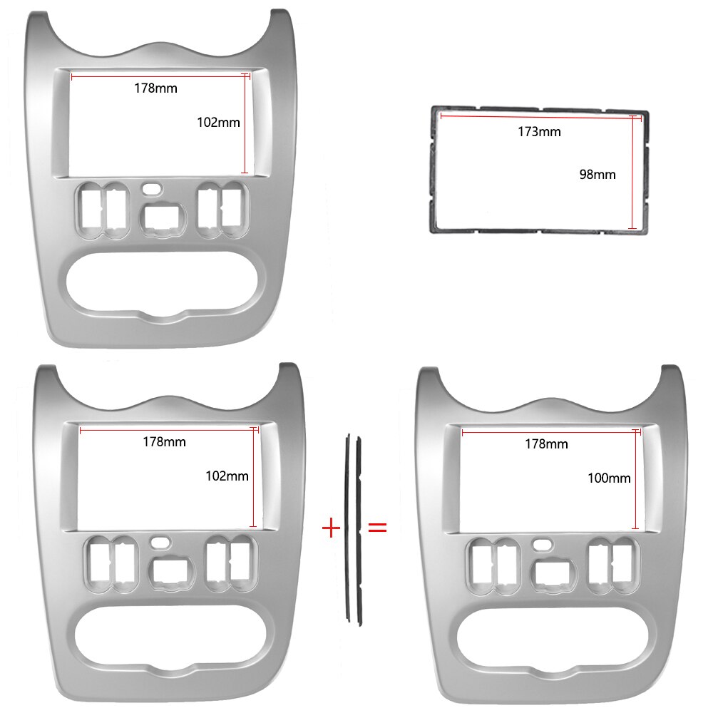 Car Radio Fascia for RENAULT Logan Sandero Dacia D... – Grandado