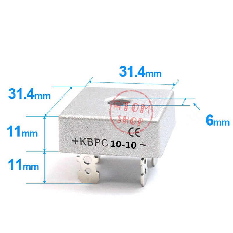 Kbpc 1010 bro ensretter max .1000v 10a ofte brugt ... – Grandado