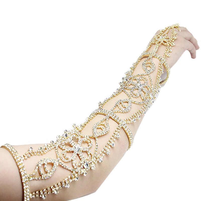 Vrouwen Verklaring Glitter Rhinestone Arm Manchet ... – Grandado