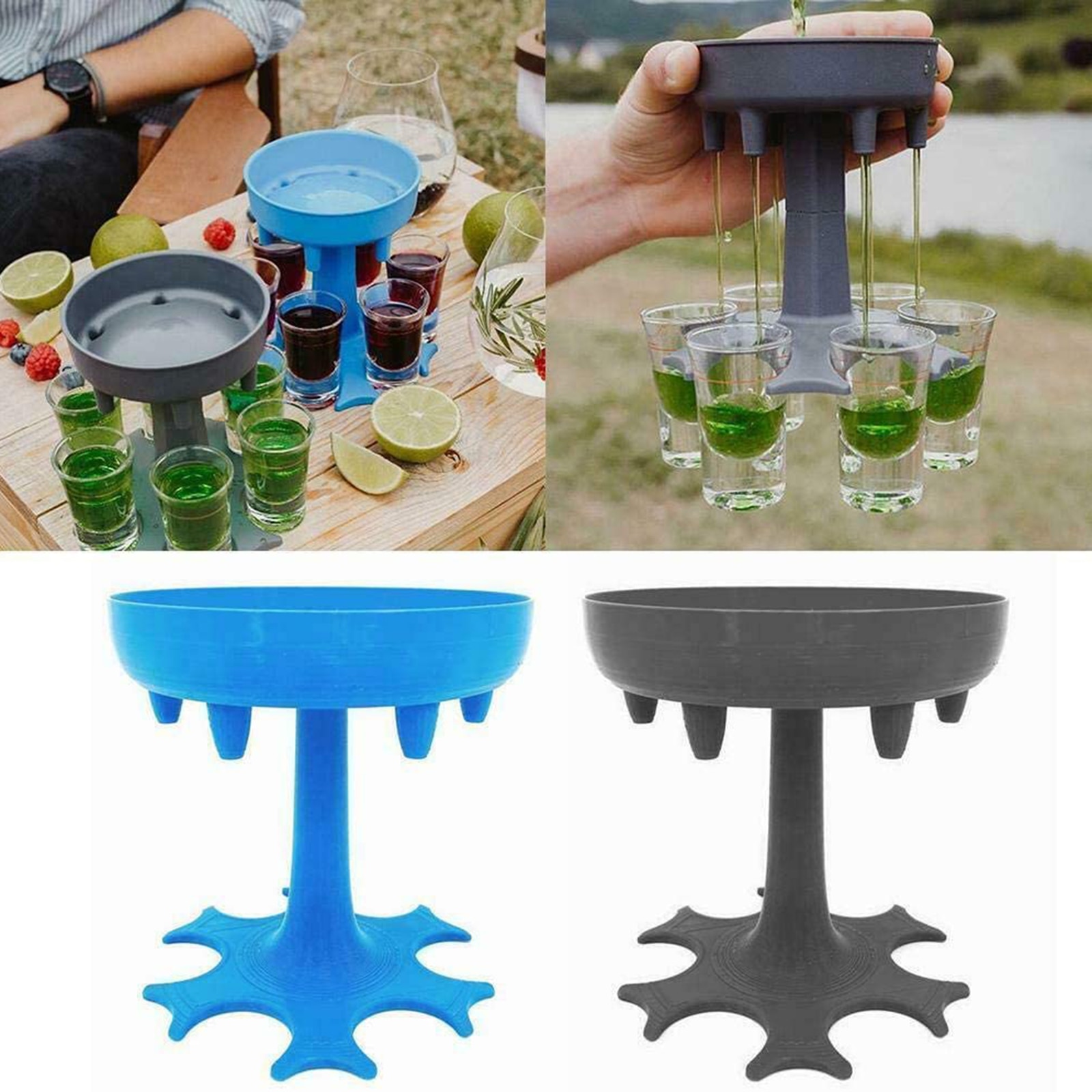 6 skottglasdispenserhållare drickspel skottglasögo... – Grandado