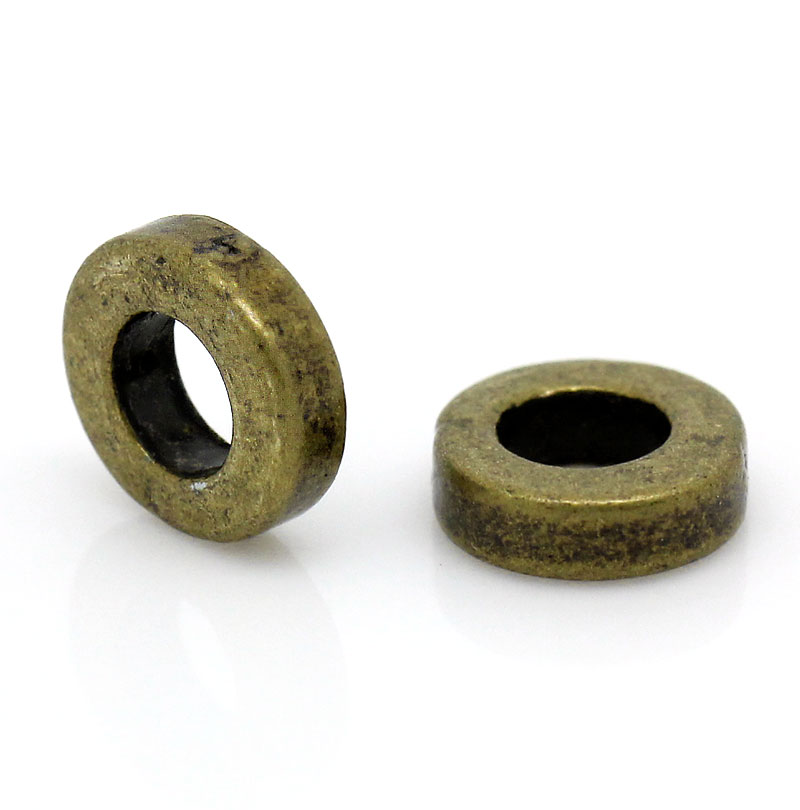 Zinc metal alloy Spacer Beads Round Antique Bronze... – Vicedeal