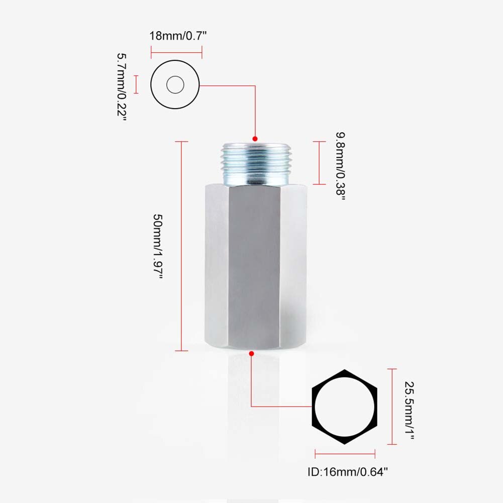 1Pc M18x1.5 Lambdasonde Bung Adapter Extender Spac... – Vicedeal