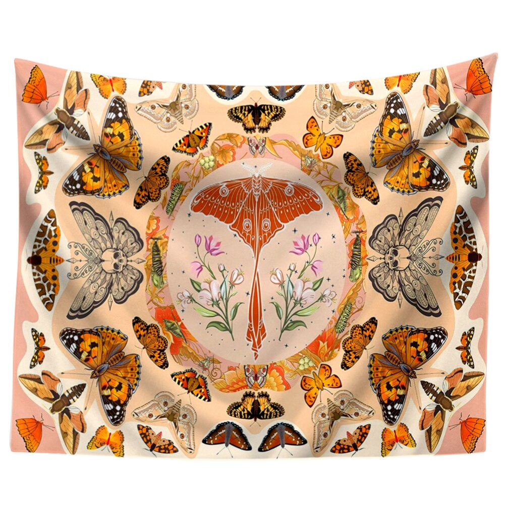 Butterfly Moth Tapestry Vintage Indie Boho Fairy F... – Vicedeal