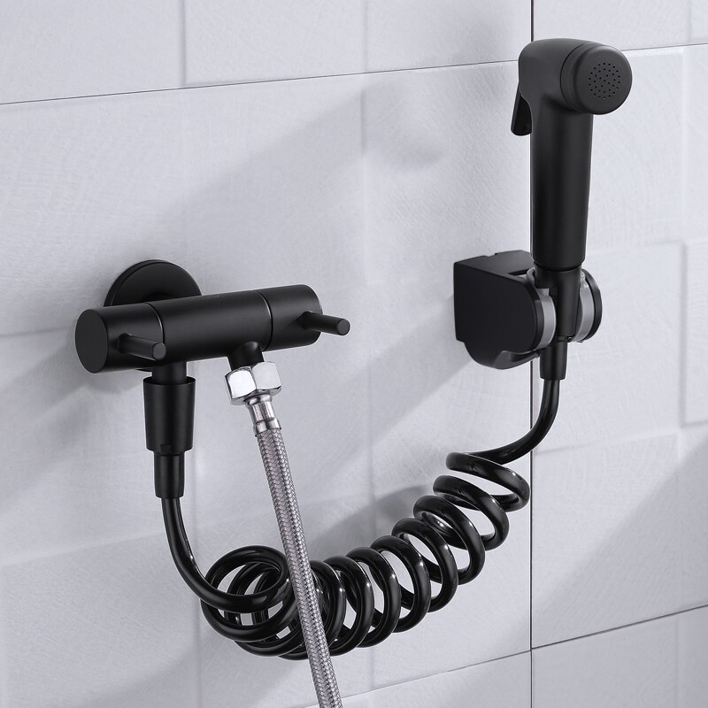 Messing Bidet Spray Zwarte Douche Sproeier Set Zwa... – Grandado