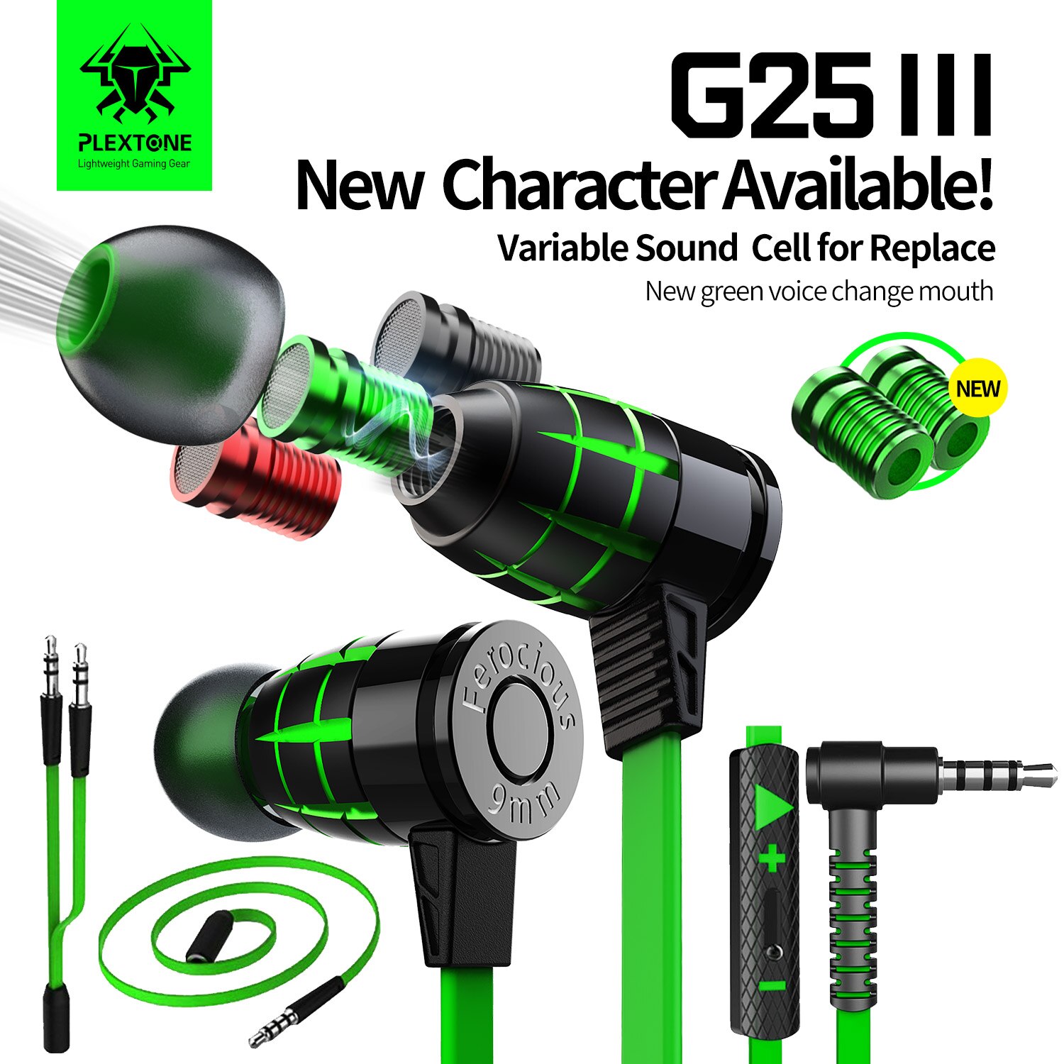 PLEXTONE G25 Gaming Earphone 3.5mm Pubg In-Ear Ric... – Vicedeal
