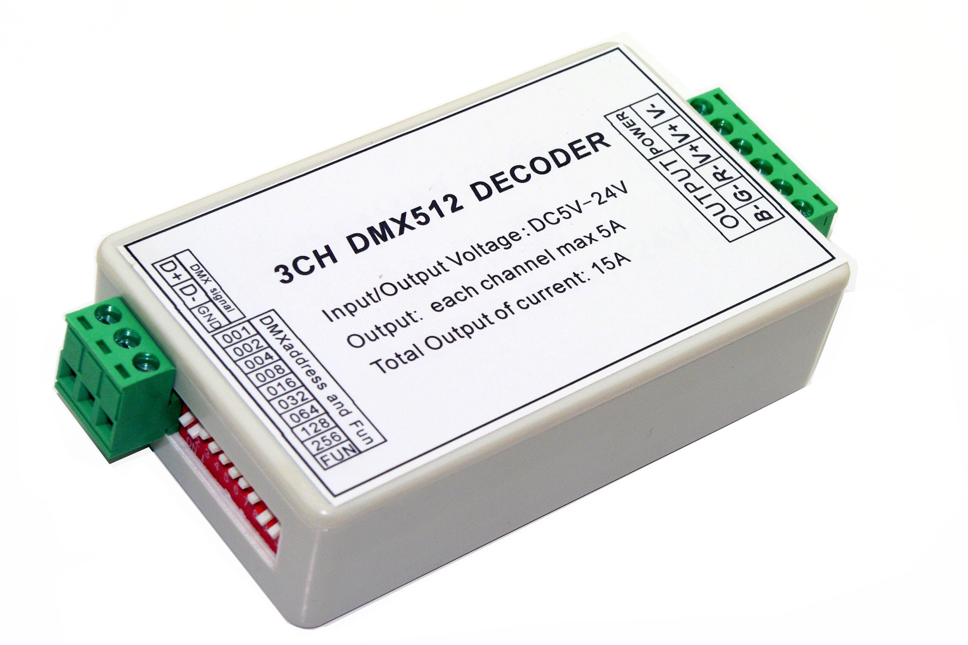 3CH DMX512 Dimmer Controller Decoder 5-24V Für Led... – Vicedeal