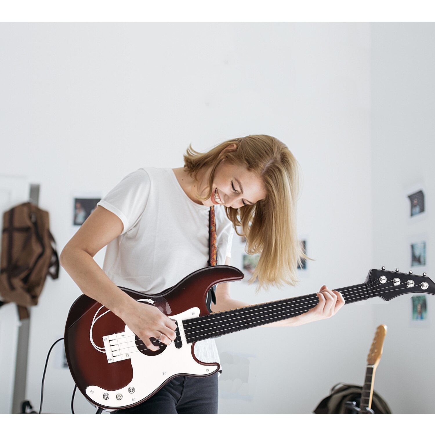 Muslady Children Simulation Bass Guitar 4-String M... – Grandado