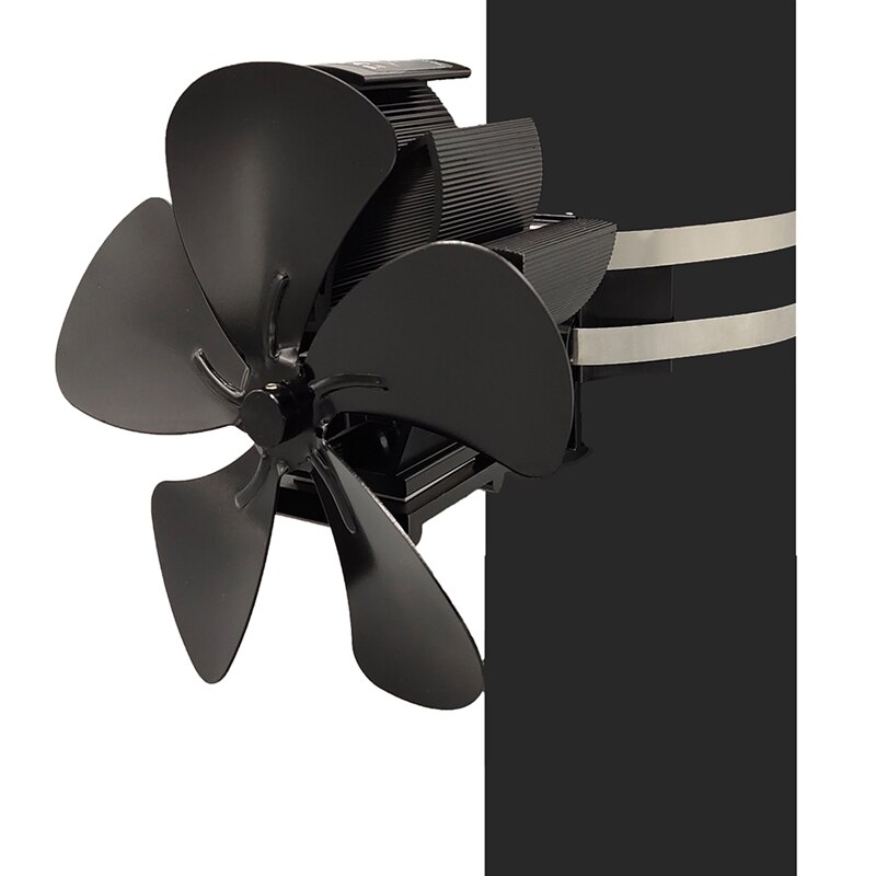 Klemme vedovn vifte 5- blad varmedrevet vedovn øke... – Grandado