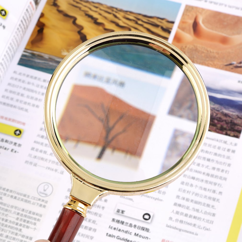 Classic 90mm Handheld Golden Frame And Red Handle ... – Grandado