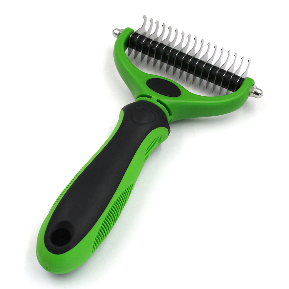 Double-sided Pet Brush Undercoat Grooming Rake Pet... – Grandado