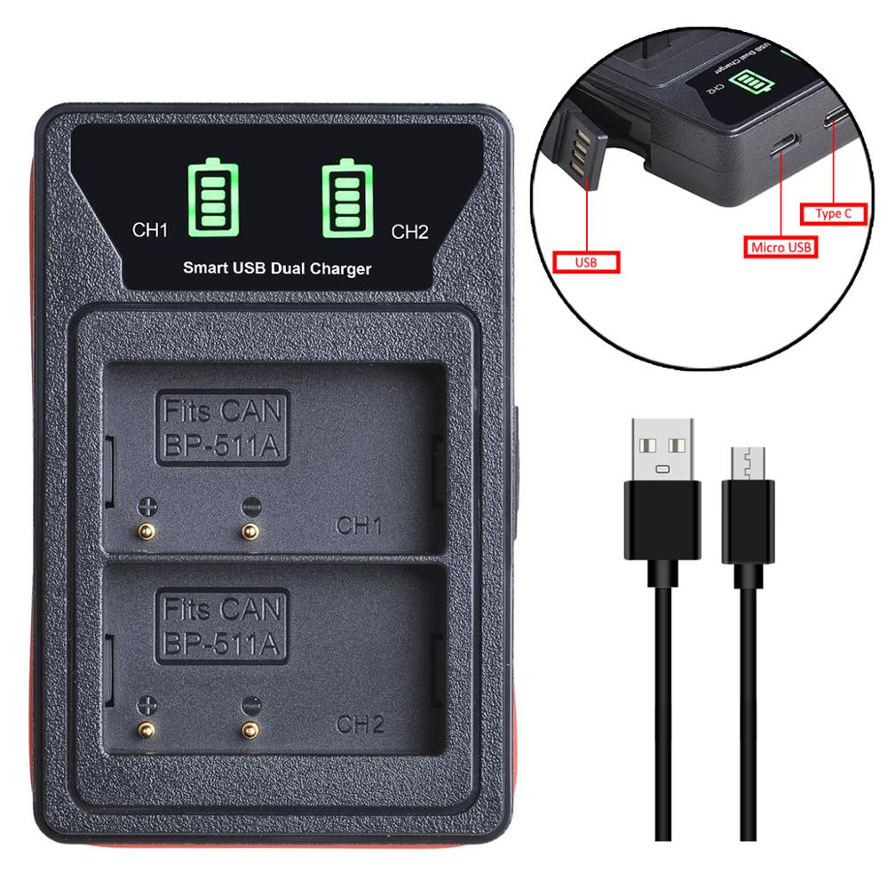 BP-511 BP-511A BP511 BP511A Batterij + Led Ingebou... – Grandado