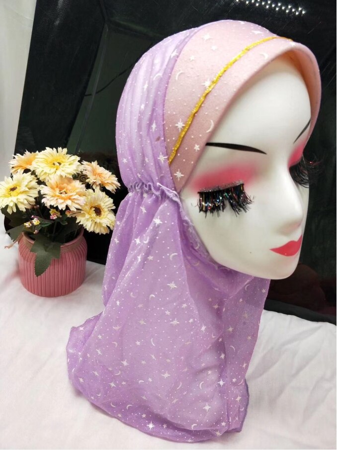 Girls Kids Muslim Beautiful Hijab Islamic Child He... – Grandado