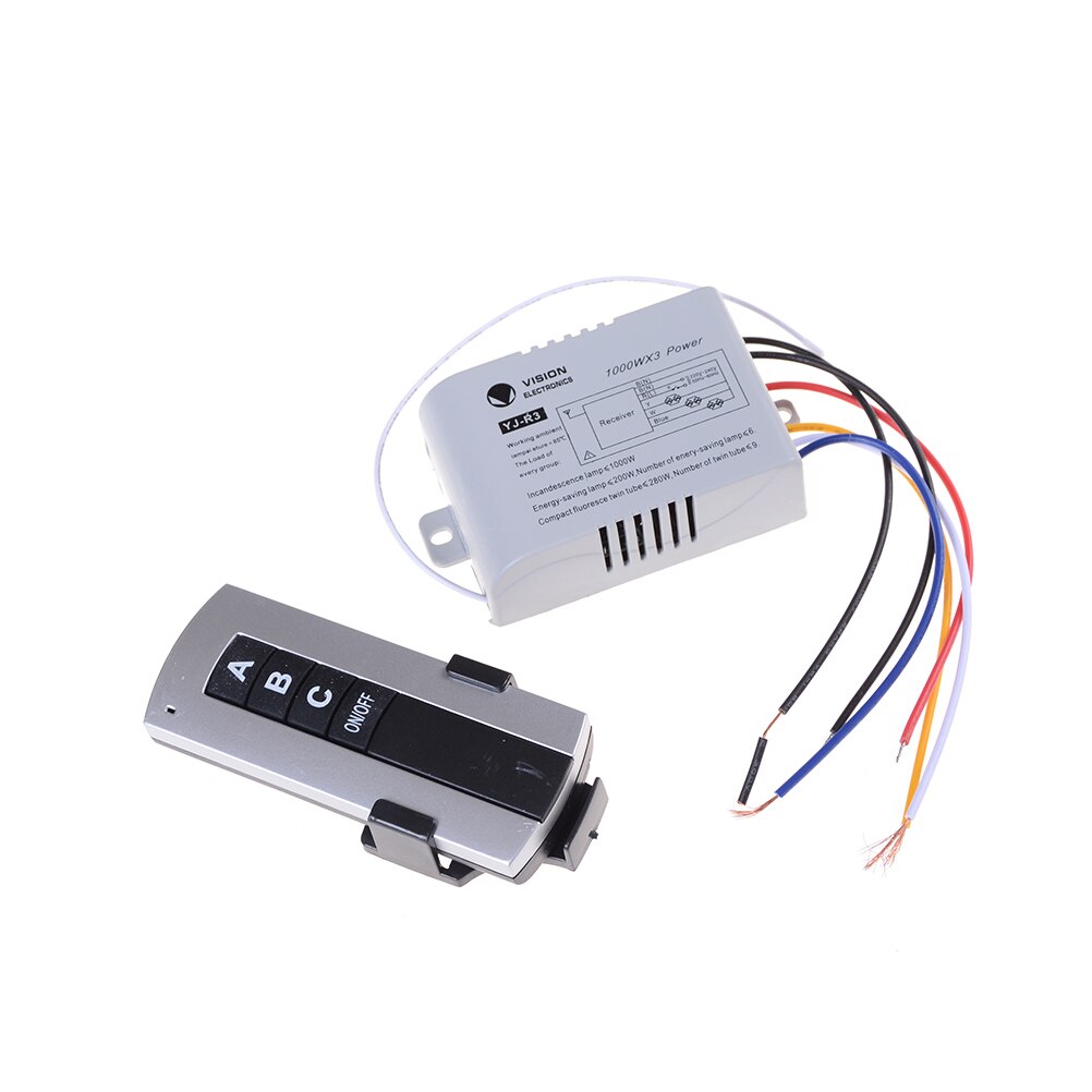 1Set 3 Channel Wireless Remote Control Switch Digi... – Grandado