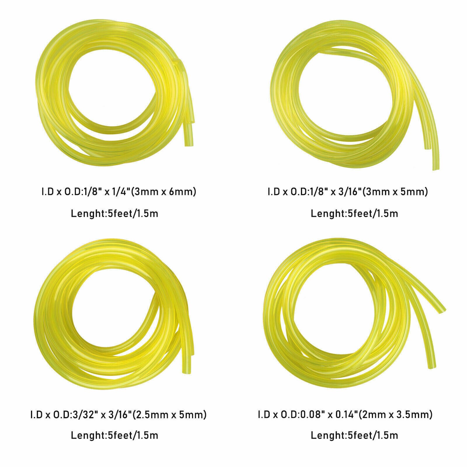Fuel Line Hose Tube W/ 4 Sizes Tubing For Tygon Co... – Grandado