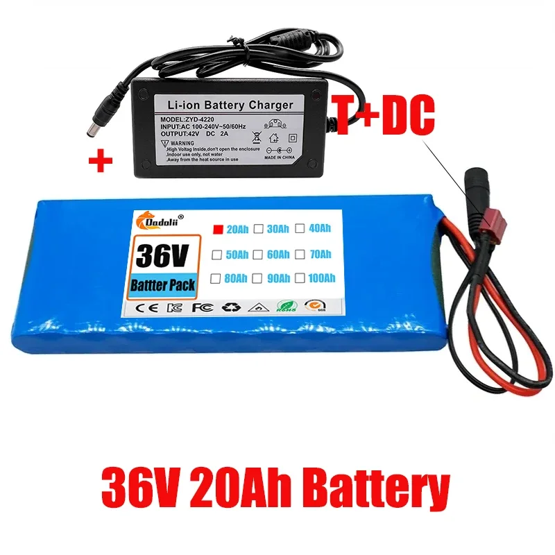 10S1P 36V 20000mAh Battery Pack 20Ah 18650 Lithium... – Grandado