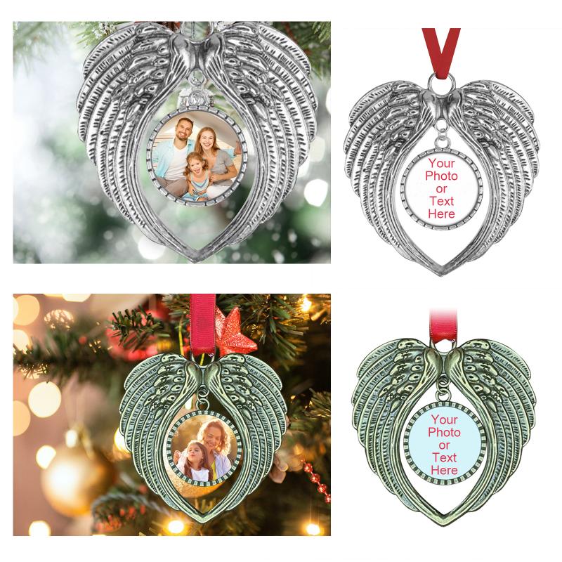 Christmas Tree Photo Frame Tag Ornaments Heart-sha... – Grandado