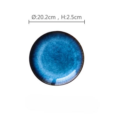 Simple and Stylish Blue Western-style Dinner Plate... – Vicedeal