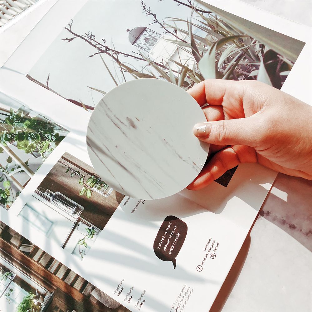 Emulation Marble Texture Cup Mat Dining Table Plac... – Grandado