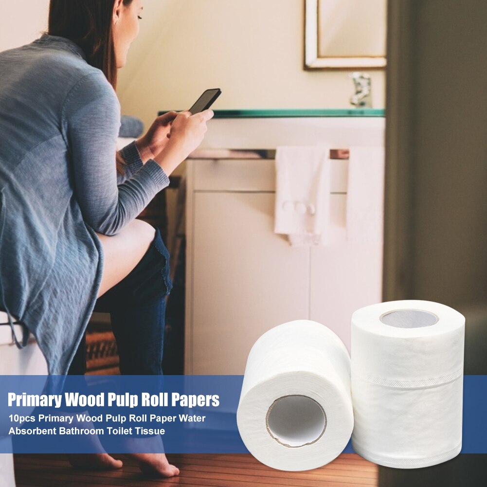 10pcs Primary Wood Pulp Roll Paper Water Absorbent... – Grandado