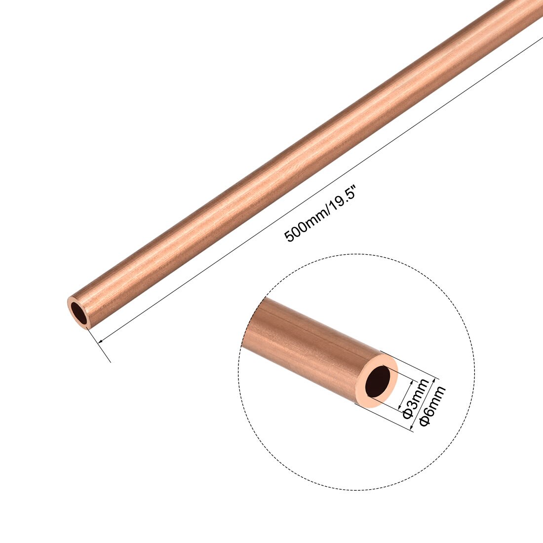 uxcell 3Pcs Copper Round Tube Pipe 6mm Outside Dia... – Grandado