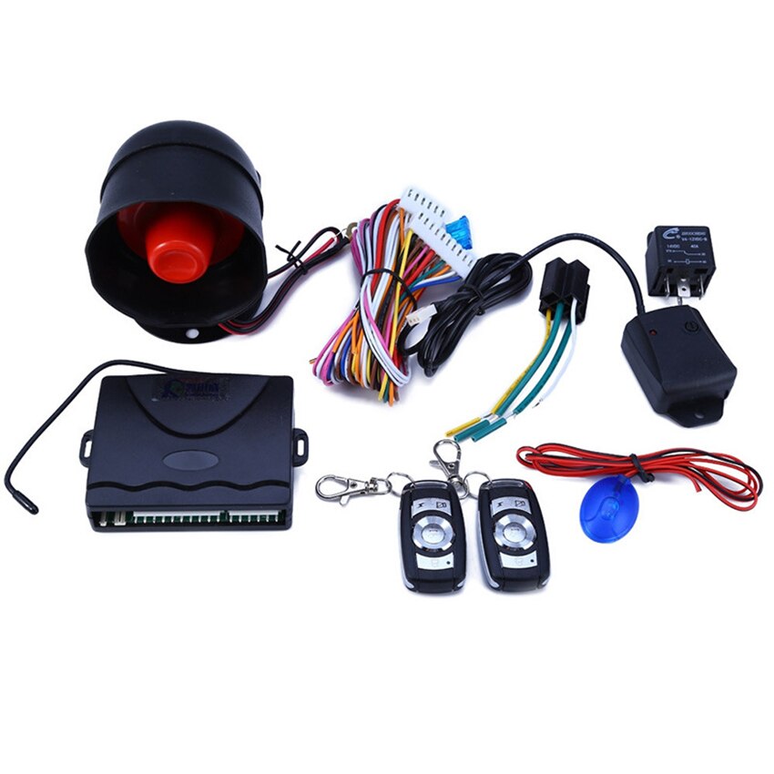 12V 1-Way Car Security System with 2 Remote Contro... – Grandado