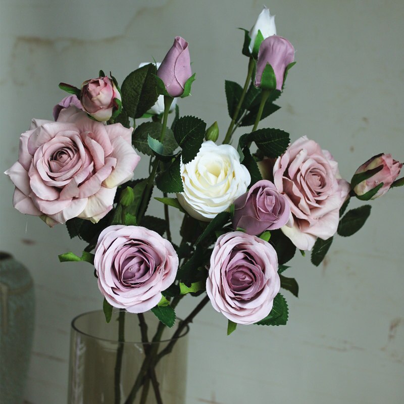 Mooie rozen tak fleur zijde kunstbloemen Bruiloft ... – Vicedeal