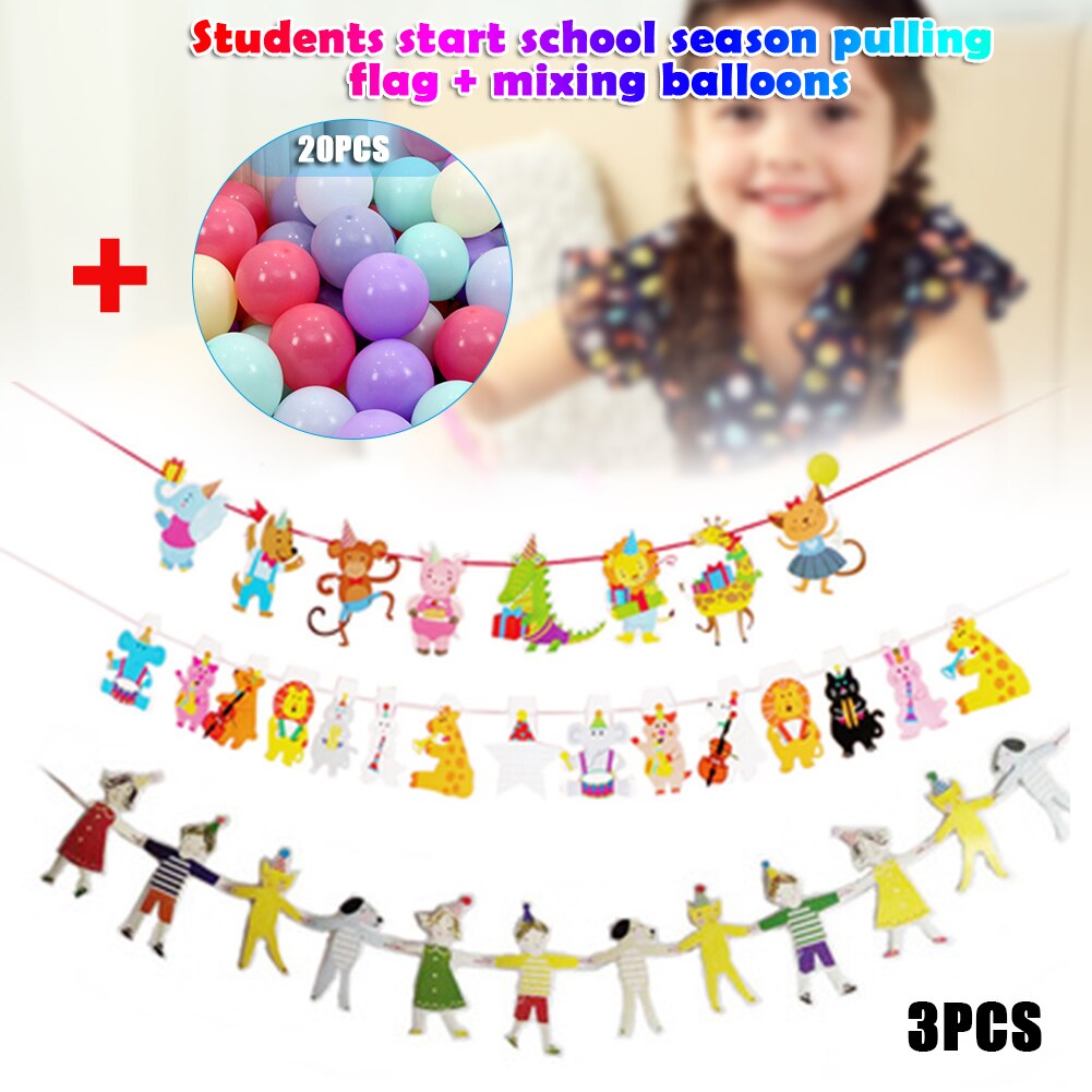 Good Healthy Balloons Banner Bunting Set School De... – Grandado